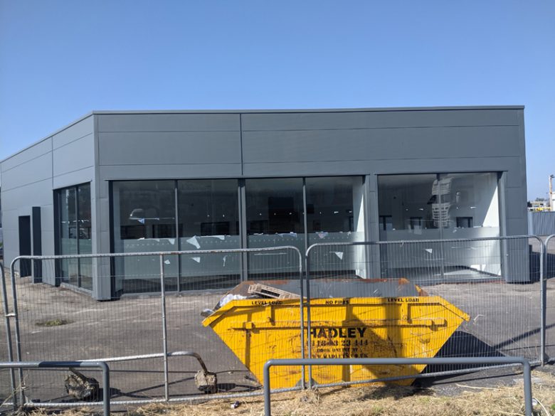 Cladding Spraying - Car Showroom, Reading - Cladding Coatings